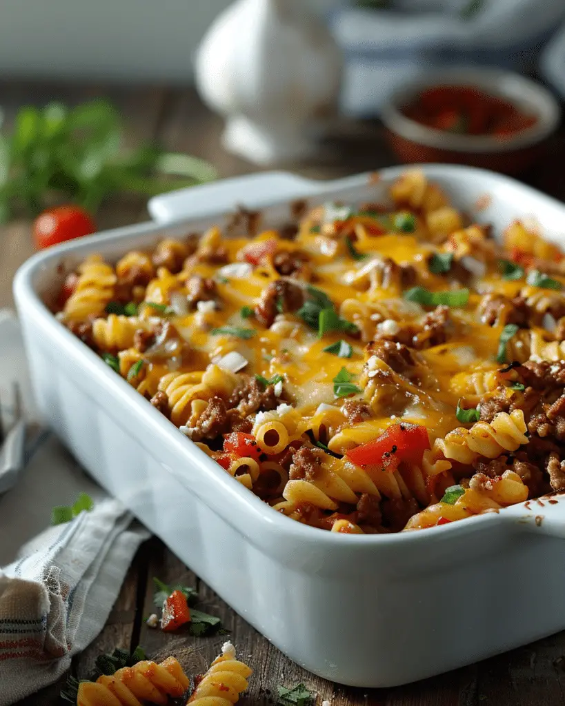 Taco Pasta Casserole | TheFamilyCooking