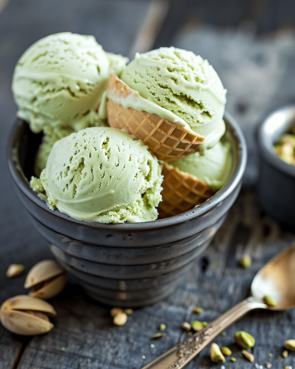 Pistachio Ice Cream | TheFamilyCooking