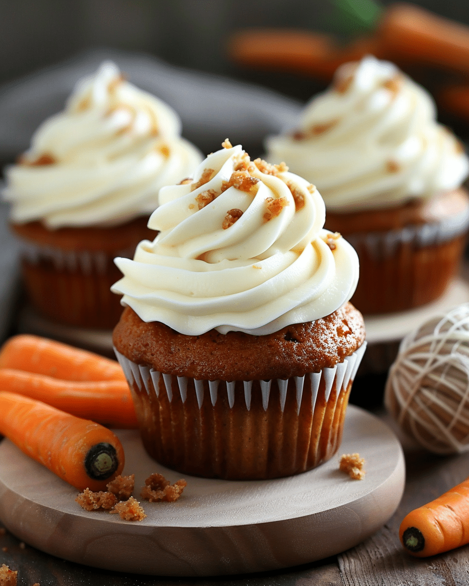 Carrot Cupcakes with Homemade Cream Cheese Frosting | TheFamilyCooking