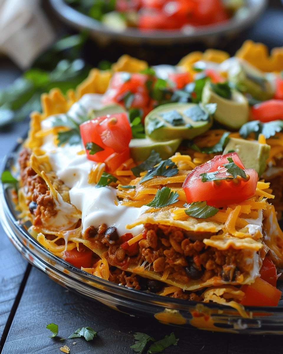 Dorito Taco Pie | TheFamilyCooking