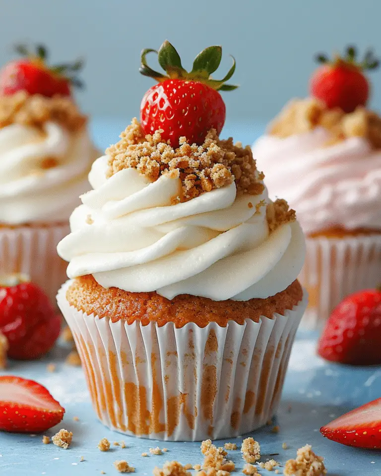 Strawberry Crunch Cupcakes | TheFamilyCooking