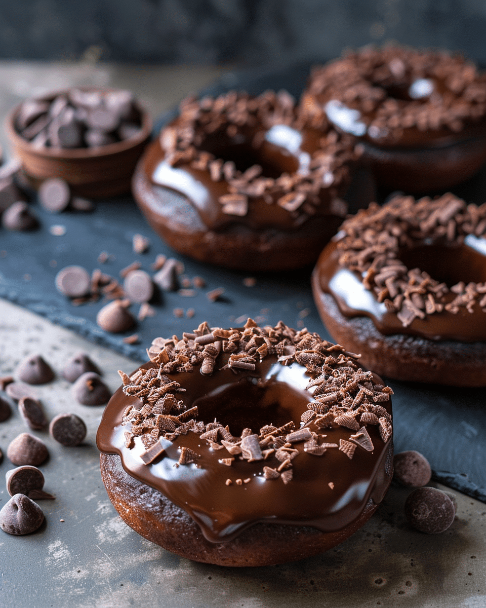 Small Batch Baked Chocolate Donuts | TheFamilyCooking