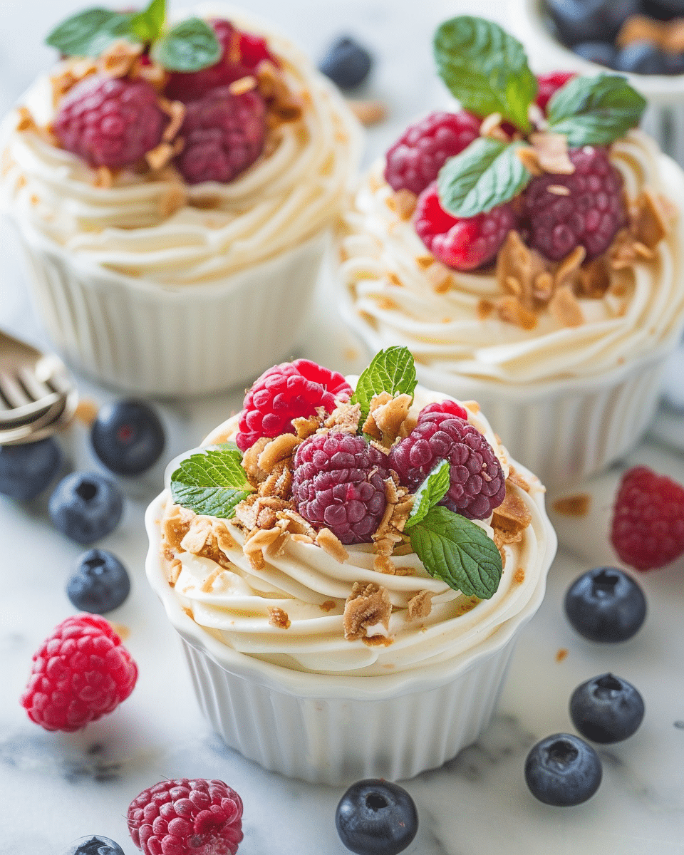 Healthy No Bake Cheesecake Cups | TheFamilyCooking
