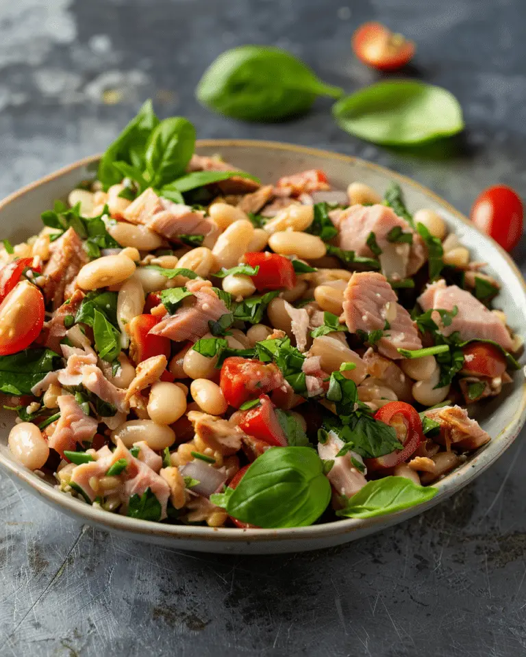 Tuscan Tuna White Bean Salad | TheFamilyCooking