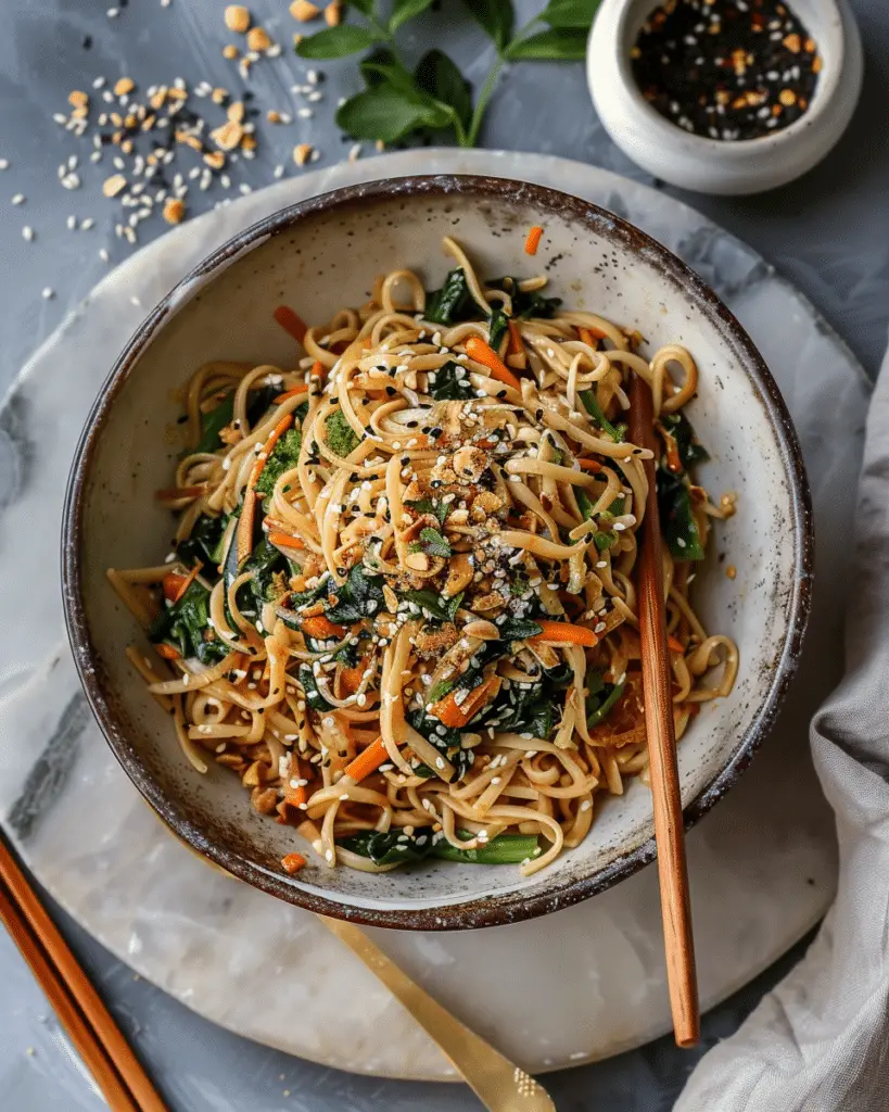 Vegan Vegetable Stir-Fry Noodles | TheFamilyCooking