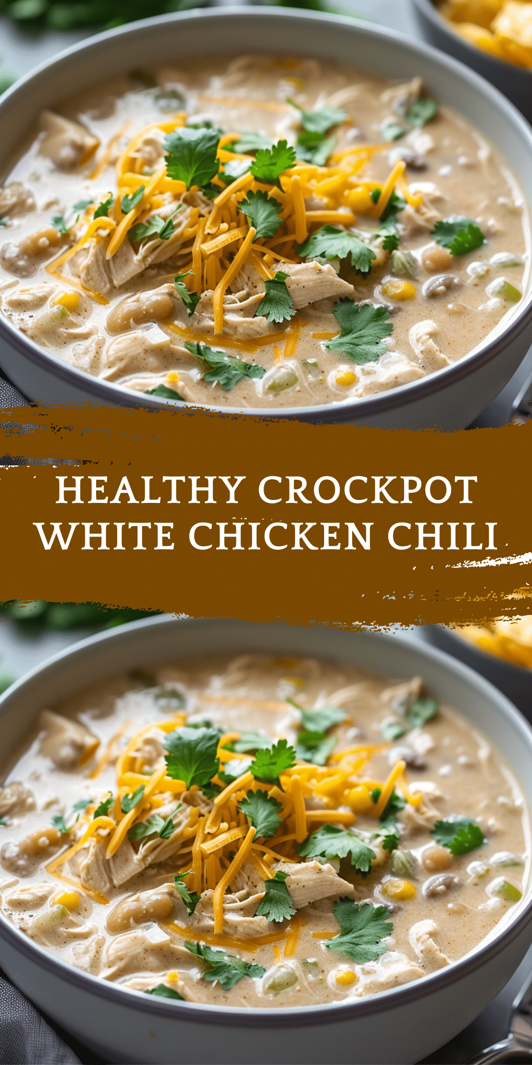 Healthy Crockpot White Chicken Chili | TheFamilyCooking