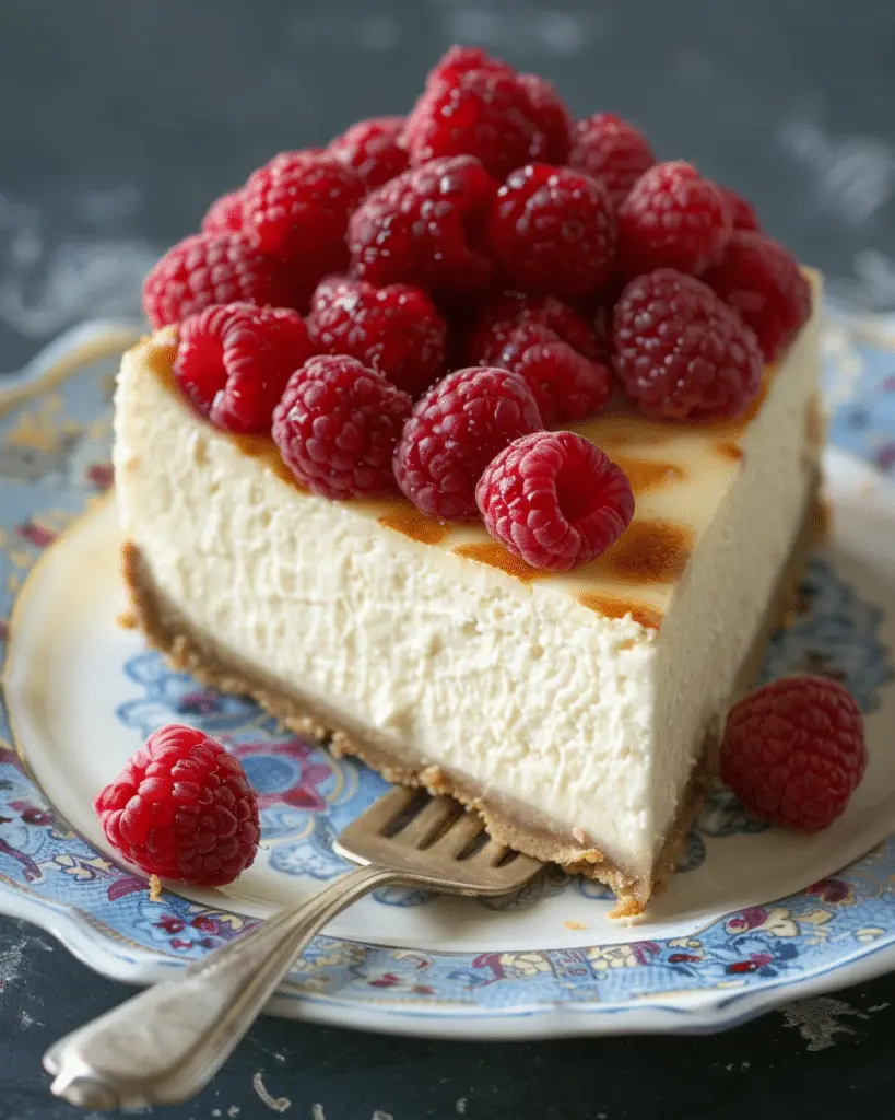 Raspberry Ricotta Cheesecake | TheFamilyCooking