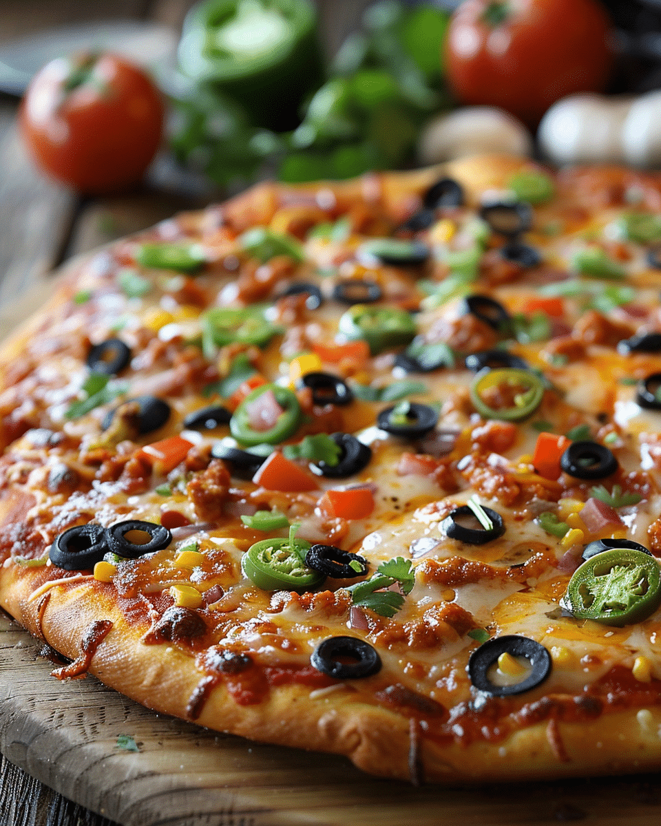 Mexican Fiestada Pizza | TheFamilyCooking